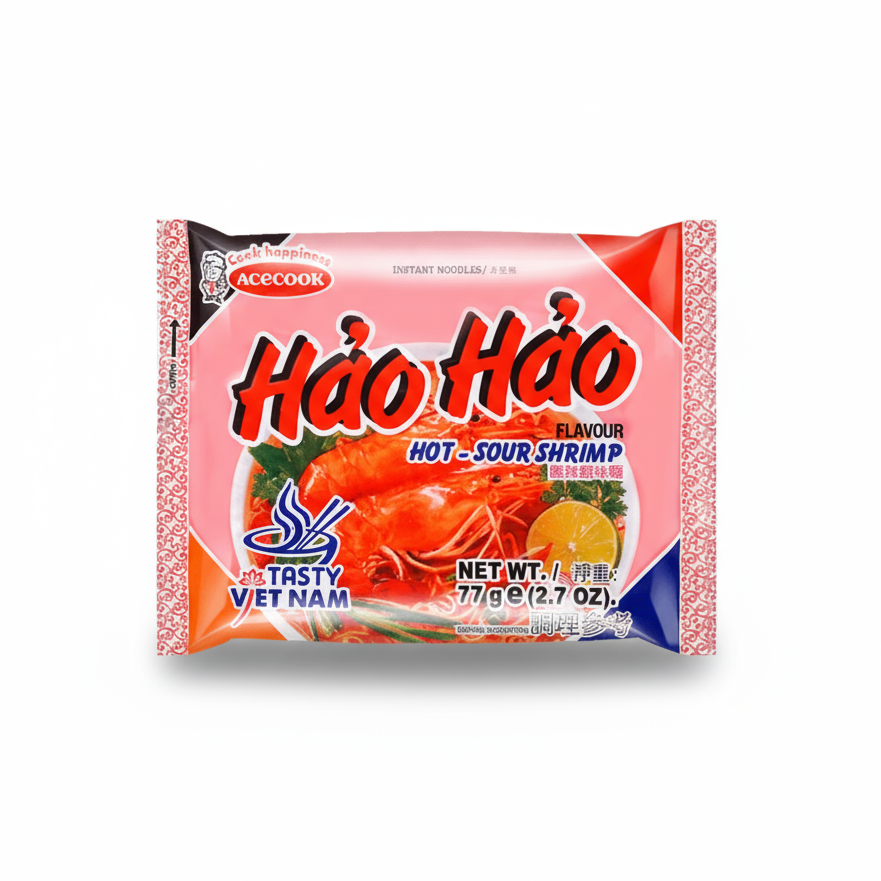 Hao Hao Hot Sour Shrimp Instant Noodles 75g – Sweetmint